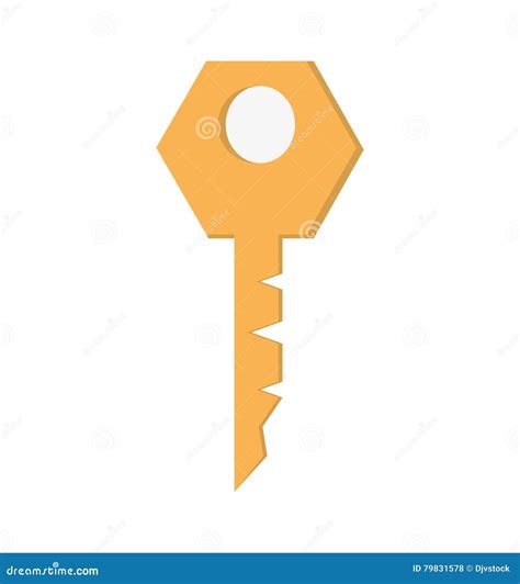 Key Security Isolated Icon Stock Vector Illustration Of Door 79831578