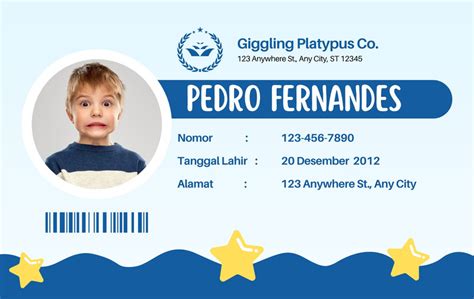 Menyesuaikan 44 Kartu Identitas Murid Template Secara Online Canva