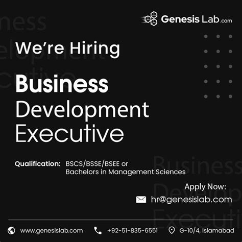 Software House Jobs On Linkedin Businessdevelopmentexecutive Genesislab Islamabadjobs