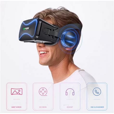 Vr Park 3d Vr Virtual Reality Brille Kopfhörer Schwarz