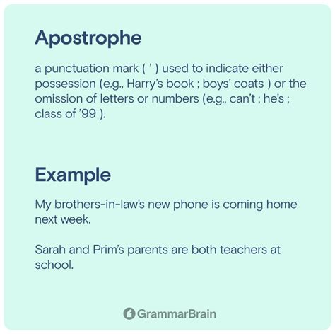 The Apostrophe Rulesexamples Grammarbrain