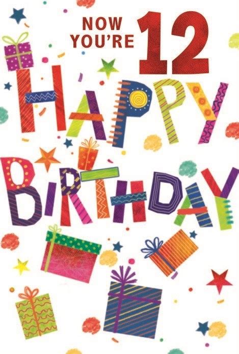 Happy Birthday Boy 12th Birthday Card Simon Elvin