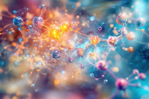 Quantum Computing Network Connecting Glowing Spheres In Complex
