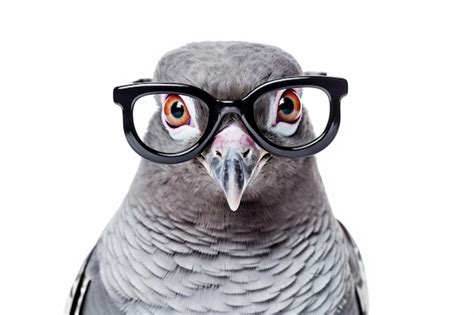 Premium Ai Image A Bird With Glasses On Its Face Premium Ai Image A Bird With Glasses On Its Face
