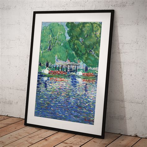 The Swan Boats 1922 Art Print By George Luks Pixels