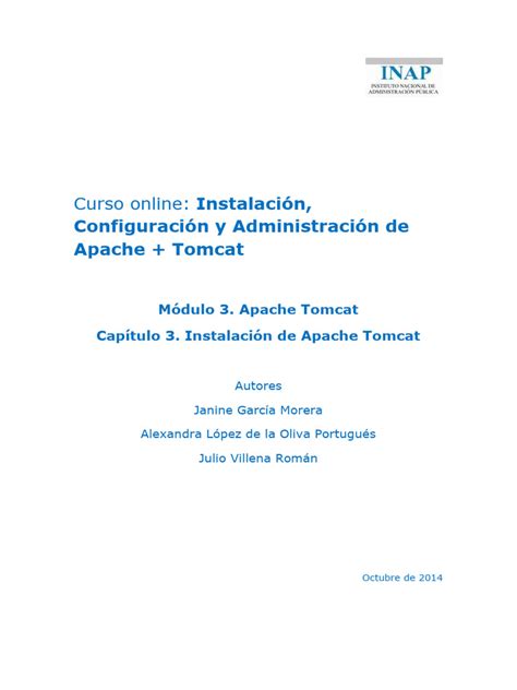 Instalación De Apache Tomcat Pdf Java Lenguaje De Programación Distribución De Linux