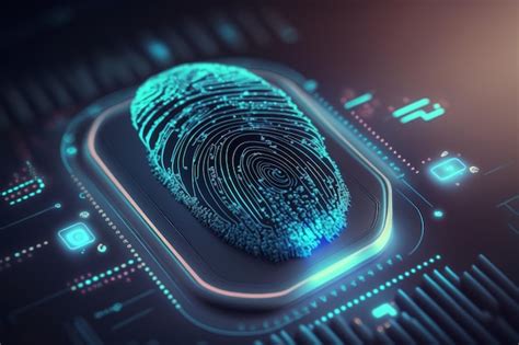 Premium Photo Fingerprint Scan Provides Cyber Security Access