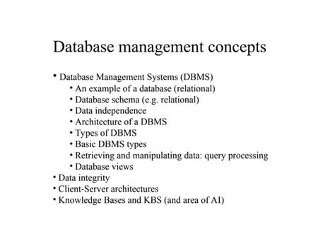 Database Management Concepts With Normalization Ppt