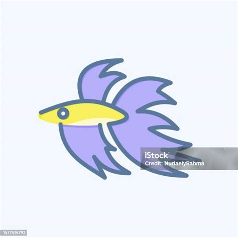 아이콘 베타 물고기 가축 기호와 관련이 있습니다 심플한 디자인 편집 가능 간단한 그림 물고기에 대한 스톡 벡터 아트 및 기타 이미지 물고기 벡터 싸우기 Istock