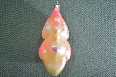 Купить Елочная новогодняя игрушка из набора Цирк Попугай Стекло подвес МПО Иней СССР 2