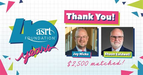Asrt Foundation On Linkedin The Asrt Foundation Is Happy To Announce That The 2500 Donation