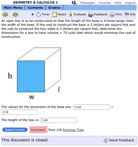 Solved An Open Box Is To Be Constructed So That The Length