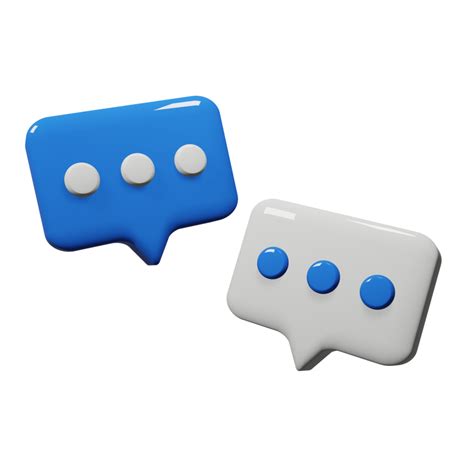 Blue And White 3d Chat Bubbles For Messaging 60194322 Png