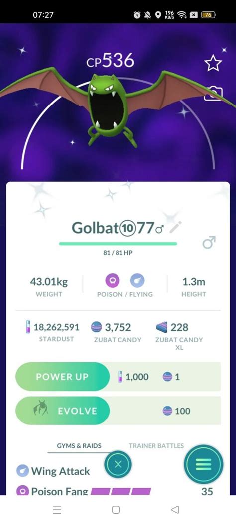 Zubat Evolution