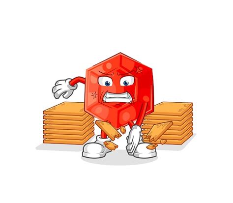 Premium Vector Ruby Karate Mascot Cartoon Vector