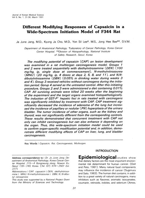 Pdf Different Modifying Responses Of Capsaicin In A Wide Spectrum