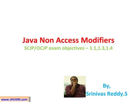 Java Non Access Modifiers Ppt Programming Languages Computing