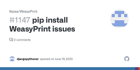 pip install weasyprint issues · issue 1147 · kozea weasyprint · github