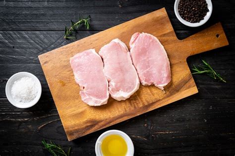 신선한 돼지 고기 무료 사진