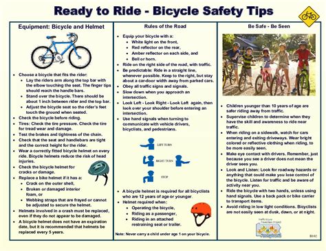 Tipp Ready To Ride Bicycle Safety Tips Traffic Injury Prevention