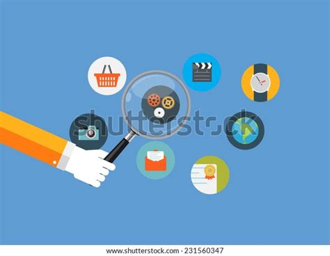 Seo Optimizationweb Analytics Flat Concept Vector Stock Vector Royalty Free 231560347