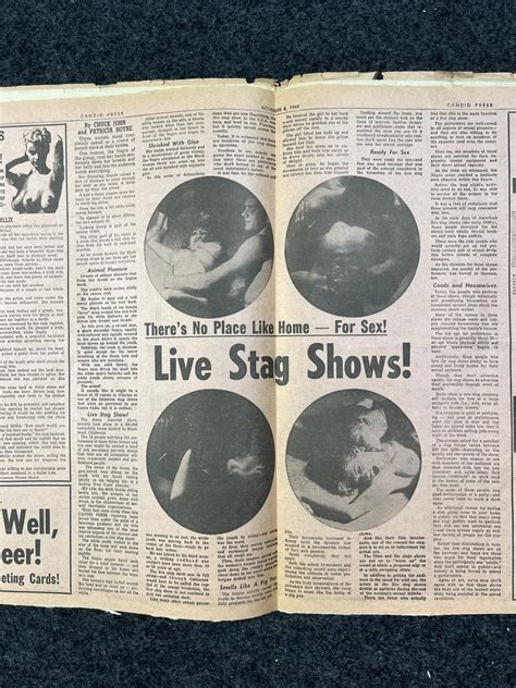 1968 Uk Sex Newspaper “the Sex Performers” Runcomfortablehistory