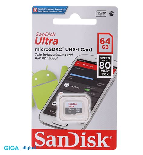 Thẻ nhớ 64GB SanDisk Ultra Class 10 sở hữu tốc độ truyền dữ liệu cao
