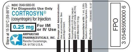 Cortrosyn Fda Prescribing Information Side Effects And Uses