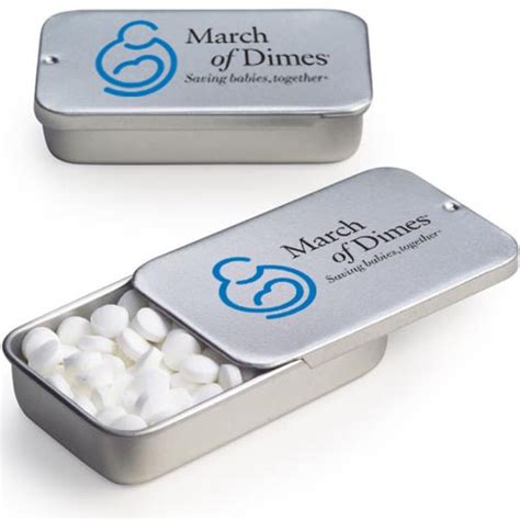 Slide Tin With Mini Mints Promotional Mint Giveaways
