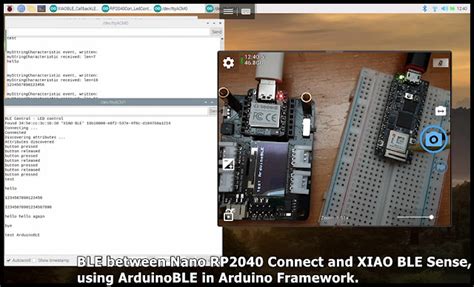 Embedded Things Ble Between Nano Rp2040 Connect And Xiao Ble Sense