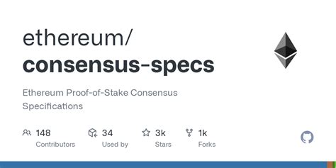 Github Ethereum Consensus Specs Ethereum Proof Of Stake Consensus Specifications
