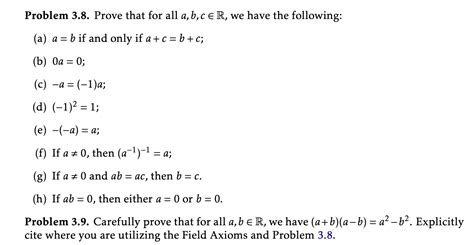Solved Axioms 3 1 Field Axioms There Exist Operations