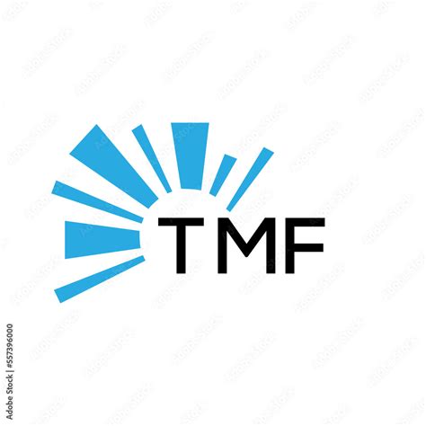 Tmf Letter Logo Tmf Blue Image On White Background And Black Letter Tmf Technology Monogram