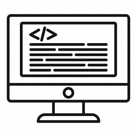 Online Testing Software Vector Thin Icon Download On Iconfinder