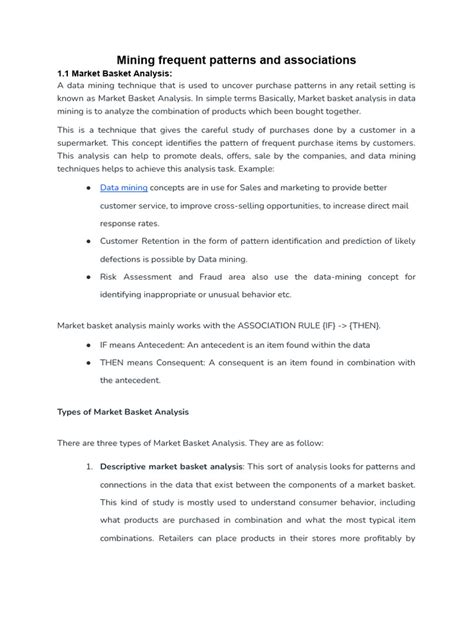 mining frequent patterns and associations pdf retail consumer