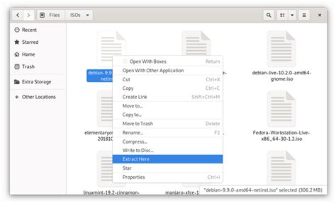 how to extract iso files with linux