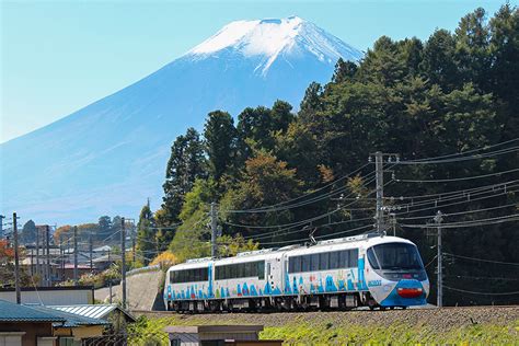 駅から見える駅から歩いて行ける富士急行線 富士山ビュースポットマップ 富士山に一番近い鉄道 富士急行線 富士山麓電気鉄道株式会社