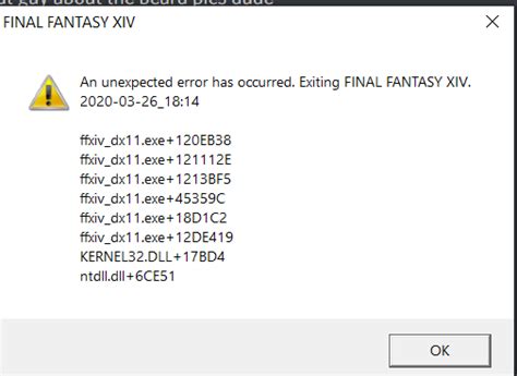 Error How To Fix Rffxiv
