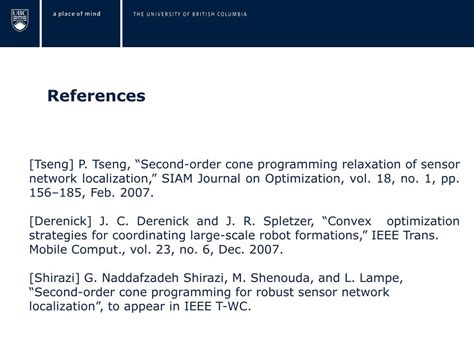 Ppt Second Order Cone Programming For Robust Localization In Mobile Sensor Networks Powerpoint