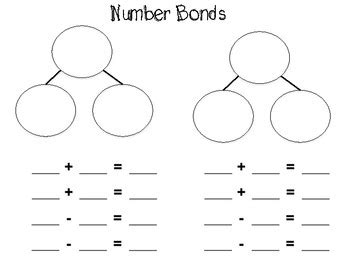 Number Bond Templates By Firstgradefun Mrsk Teachers Pay Teachers