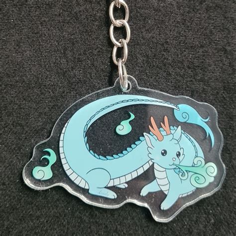 Asian Dragon Keychain Etsy