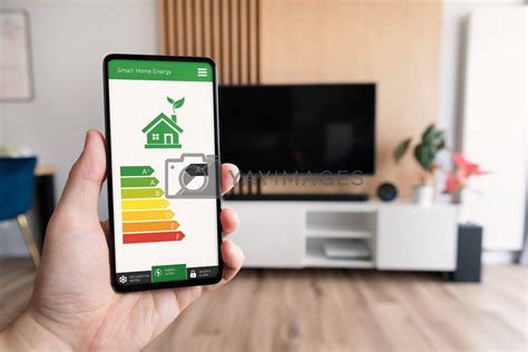 Energy Efficiency Mobile App On Screen Eco House By Simpson33 Vectors And Illustrations With