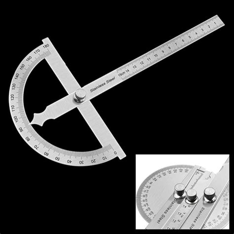 Circular Saw Guide Stainless Steel Protractor Arm Measuring Round Head