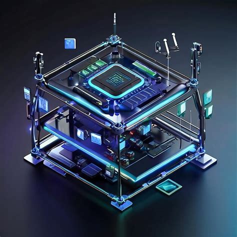 Premium Photo 3d Computer Network Concept Background Generated By Ai