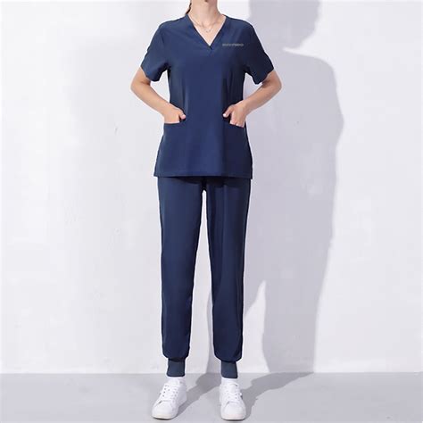 Tunic Scrub Top Antibacterial Medical Scrub Uniform Baymro