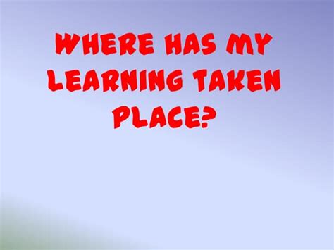 learning contexts ppt