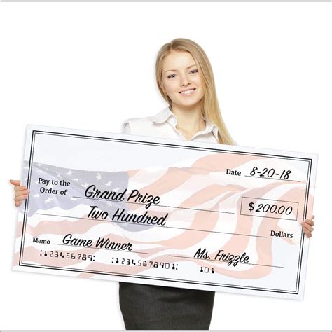 Large Novelty Cheque Make Occasions Special With Big Smile