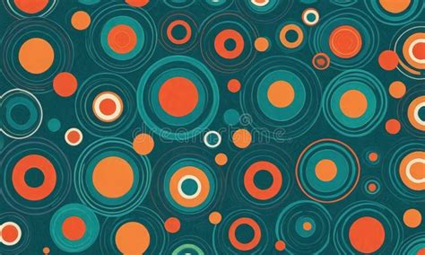 Vibrant Abstract Pattern Overlapping Circles In Various Shades Blue