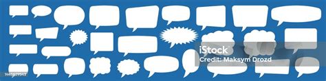 말풍선 세트입니다 빈 빈 벡터 흰색 연설 거품 만화 풍선 단어 디자인 거품 텍스트 채팅 상자 메시지 상자 개요 만화를 말합니다