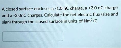 SOLVED A Closed Surface Encloses A NC Charge A NC Charge And A NC Charge